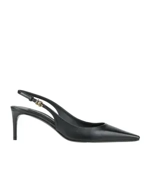 Dolce & Gabbana Pointed-toe Leather High Heels - Black