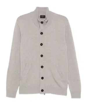 Brioni Button-front Knit Cardigan - Grey