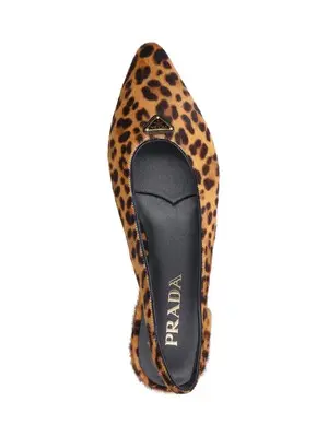 Prada Printed Leather Ballerinas