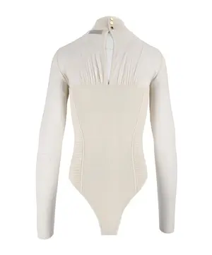 Elisabetta Franchi Ribbed Long-sleeve Bodysuit