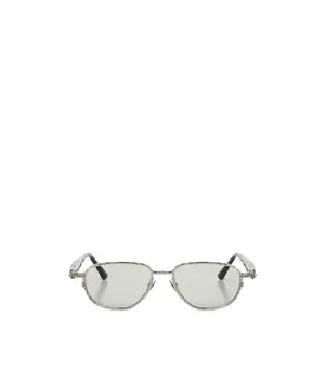 KUBORAUM Rectangular Metal-bridge Sunglasses - Silver