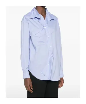 SYSTEM Asymmetric-front Chest-pocket Shirt