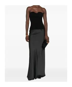 Fabiana Filippi Satin A-line Full Length Skirt