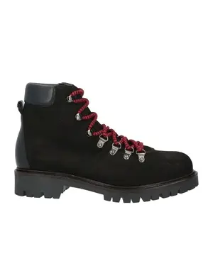 Max Mara Cowhide Hiking Boots - Black