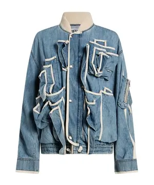 DIESEL® Oversized Denim Bomber Jacket