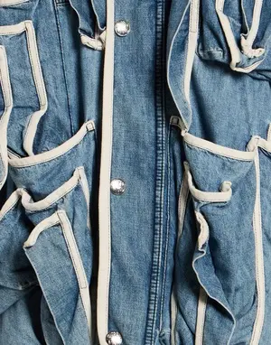 DIESEL® Oversized Denim Bomber Jacket