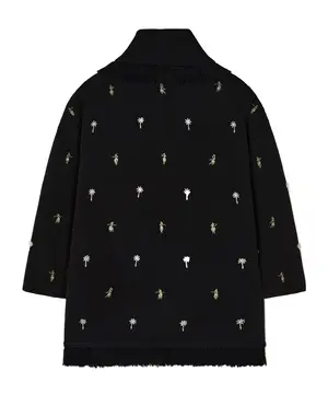 Alanui Dance With Me" Belted Cardigan With Tropical Embroidery
