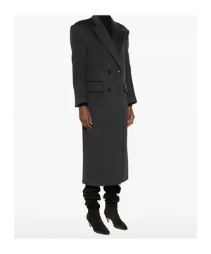 SYSTEM Double-breasted Peak-lapel Coat