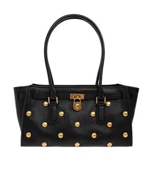 Michael Kors Small Hamilton Leather Satchel Bag - Black