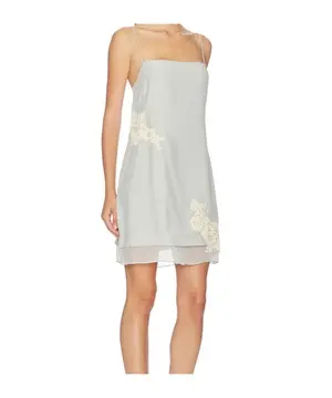 SIR. Spaghetti Strap Embroidered Mini Dress