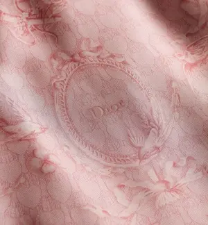Dior Midi-length Flared Skirt With Médaillon Logo - Pink