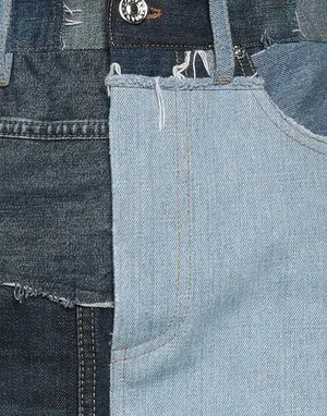 Dolce & Gabbana Patchwork Denim Pencil Skirt