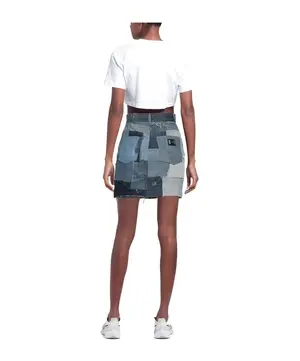 Dolce & Gabbana Patchwork Denim Pencil Skirt