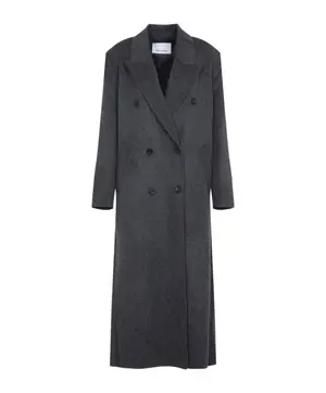 THE FRANKIE SHOP Gaia Double Breasted Coat - Grey