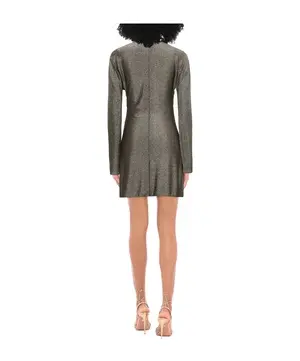 Saint Laurent V-neck Long Sleeve Bodycon Dress