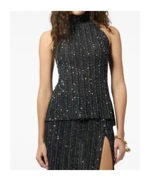 Missoni Sequin Embellished Halterneck Top - Multi