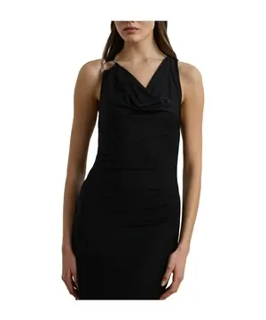 Ralph Lauren Sleeveless Maxi Gown With Cowl Neck