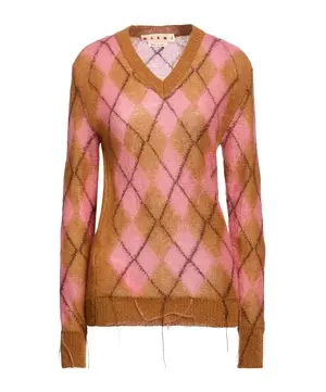 Marni V-neck Argyle Pullover