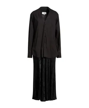 MAISON MARGIELA Plain Color Shirtdress - Black