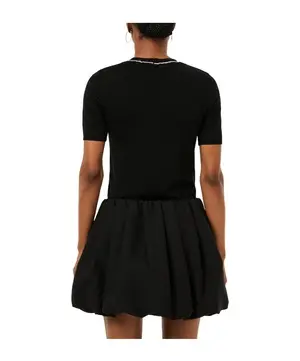 Valentino Garavani Short-sleeved Wool Shirt With Embroidery