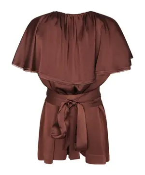 Fabiana Filippi Tie-neck V-neck Blouse