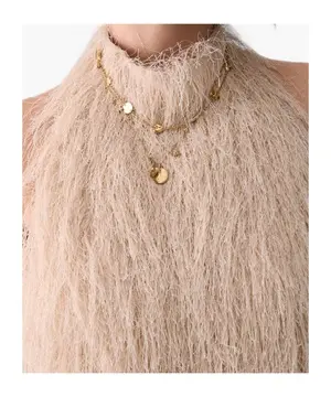 Liu Jo Short Dress With Frayed Fabric