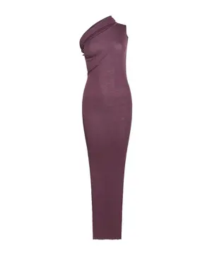 Rick Owens Sleeveless Draped Neckline Sheath Dress