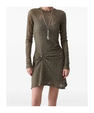 Liu Jo Long Sleeve Lace Embellished Mini Dress