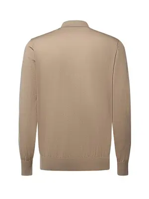 Eleventy Long-sleeve Knitted Polo Shirt