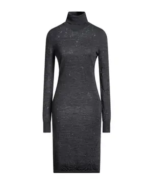 MAISON MARGIELA Slim Fit Wool Turtleneck Dress - Black