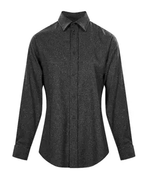 DARKPARK Herringbone Pattern Long-sleeve Shirt