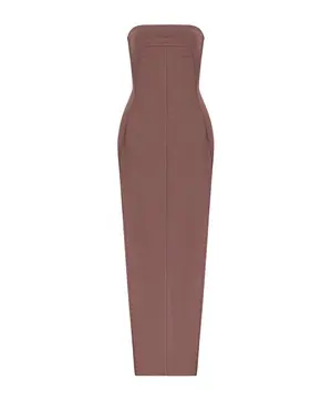 Rick Owens Strapless Tube Dress - Brown