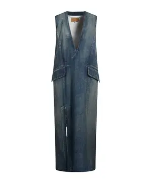 MAISON MARGIELA Denim Sleeveless Maxi Dress - Blue
