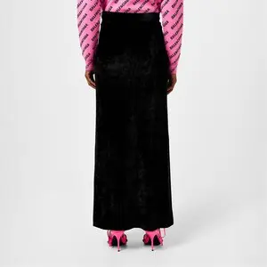 Balenciaga Velvet Maxi Skirt