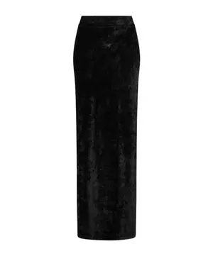 Balenciaga Velvet Maxi Skirt - Black