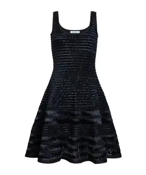 Alaïa Sleeveless Mini Dress With Fitted Flared Skirt