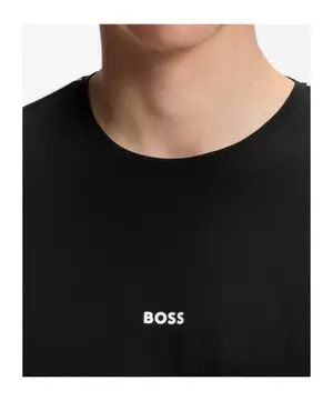 Hugo Boss Stretch-cotton Pyjama Top With Signature-stripe Tape