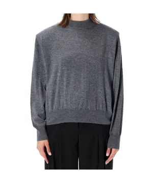 THE FRANKIE SHOP Turtleneck Sweater With Detachable Shoulder Pads