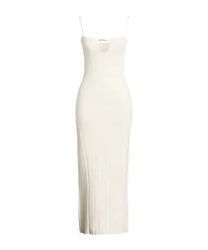 Jacquemus Sleeveless Slimfit Knit Dress - White