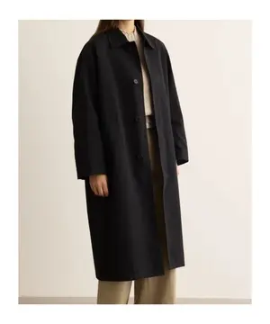 DUNST Collared Long-sleeved Trench Coat