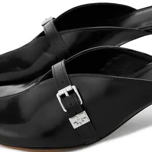 GANNI Heeled Mules With Buckle Detailing