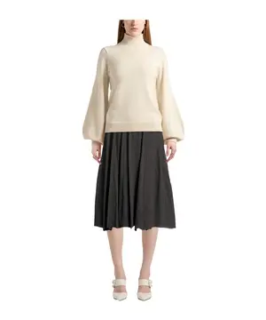 Balenciaga Flared Denim Midi Skirt