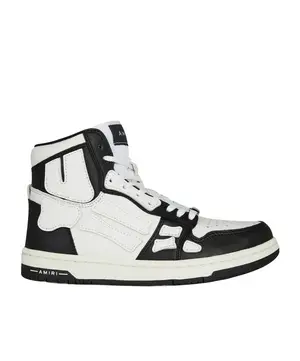 Amiri High-top Leather Sneakers With Skeleton Pattern - White