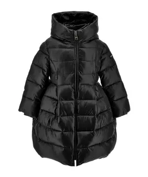 Monnalisa Hooded Quilted Jacket With Logo Detail