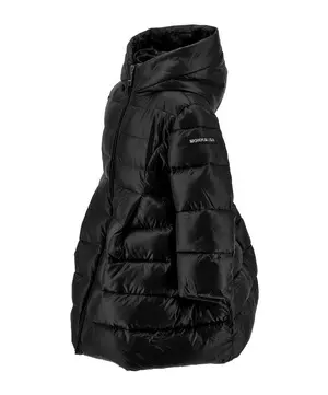 Monnalisa Hooded Quilted Jacket With Logo Detail