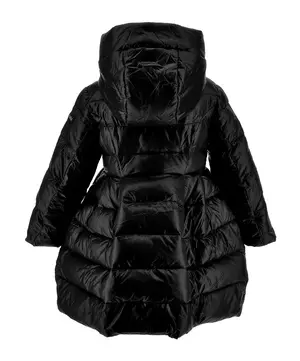 Monnalisa Hooded Quilted Jacket With Logo Detail