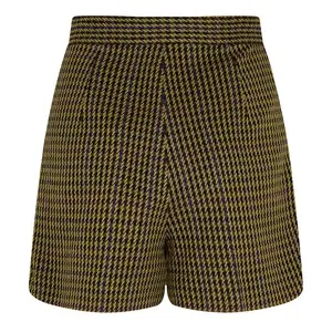Max Mara Houndstooth Pleated Shorts