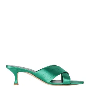 Manolo Blahnik Round-toe High-heeled Sandals - Green