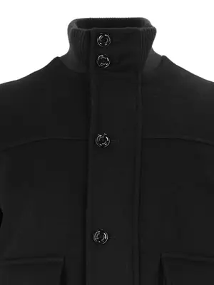 LARDINI Stand Collar Pocket Coat