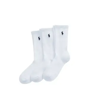 Polo Ralph Lauren Three Pairs Of Pure Cotton Socks - White